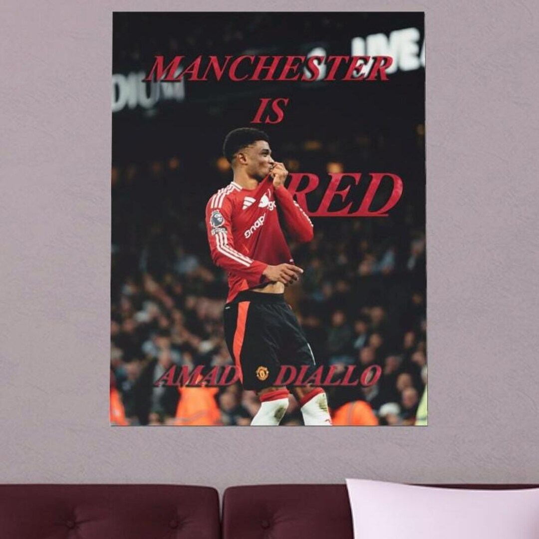 Amad Diallo Man United Manchester Derby Goal Celebration Posters - Etsy