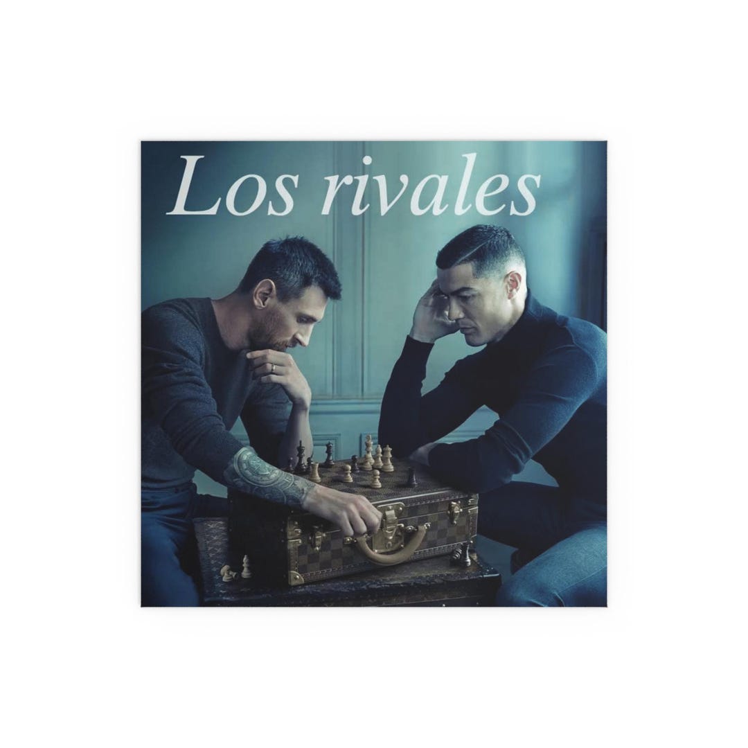 Messi and Ronaldo Playing Chess LV Poster - Etsy