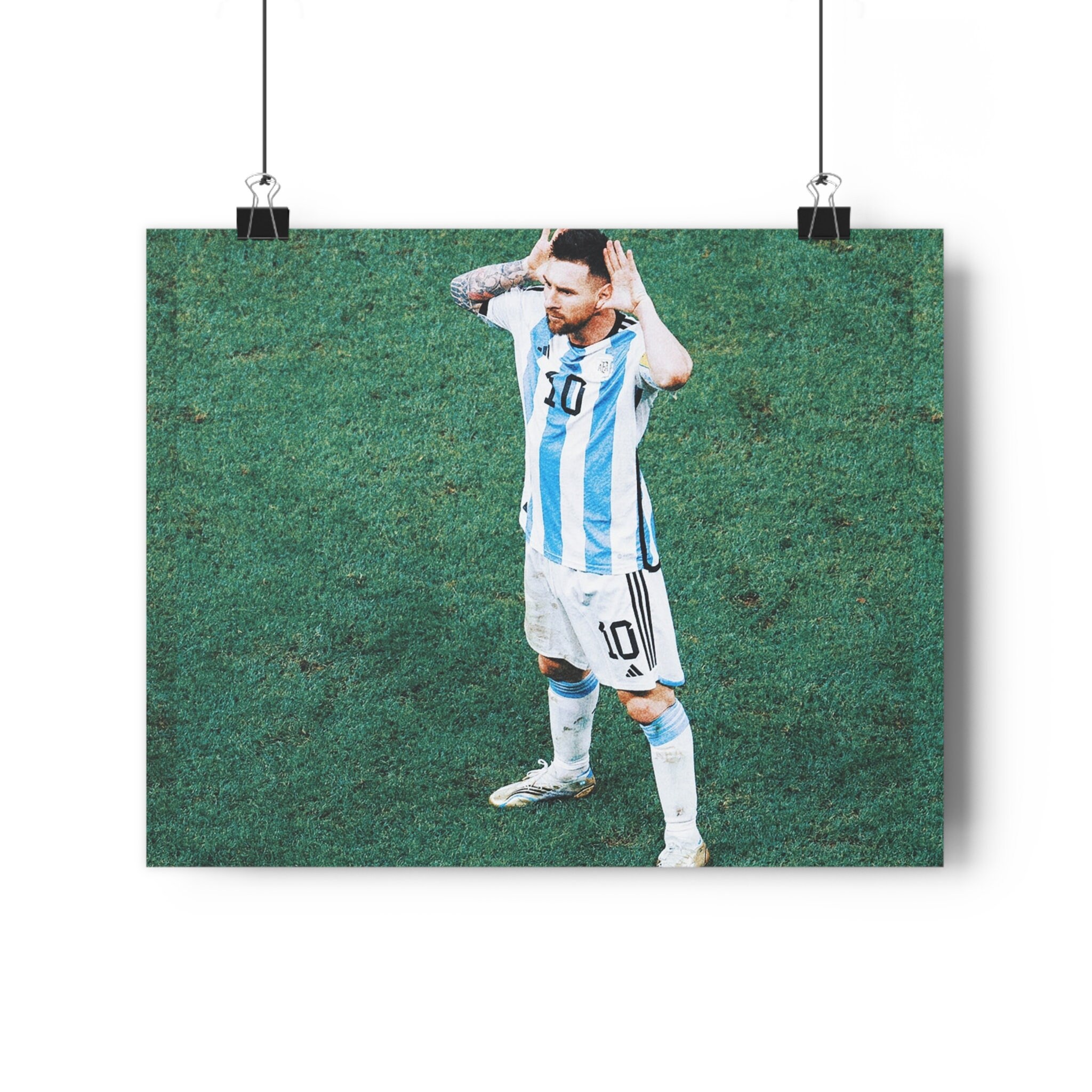 Lionel Messi Cupping Ears as World Cup 2022 Paper Poster - Etsy