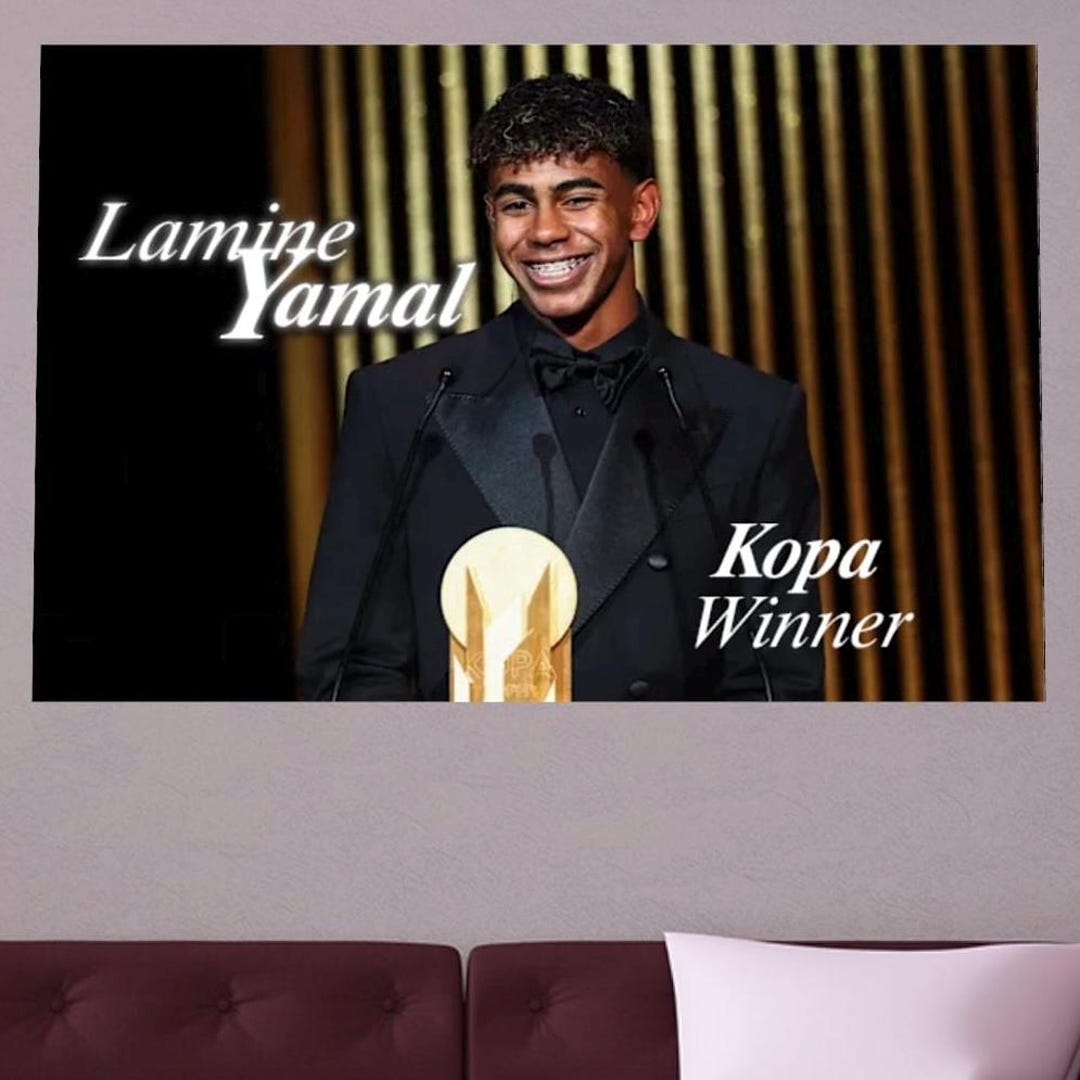 Lamine Yamal Kopa Trophy 2024 Ballon D'or Winner Poster - Etsy