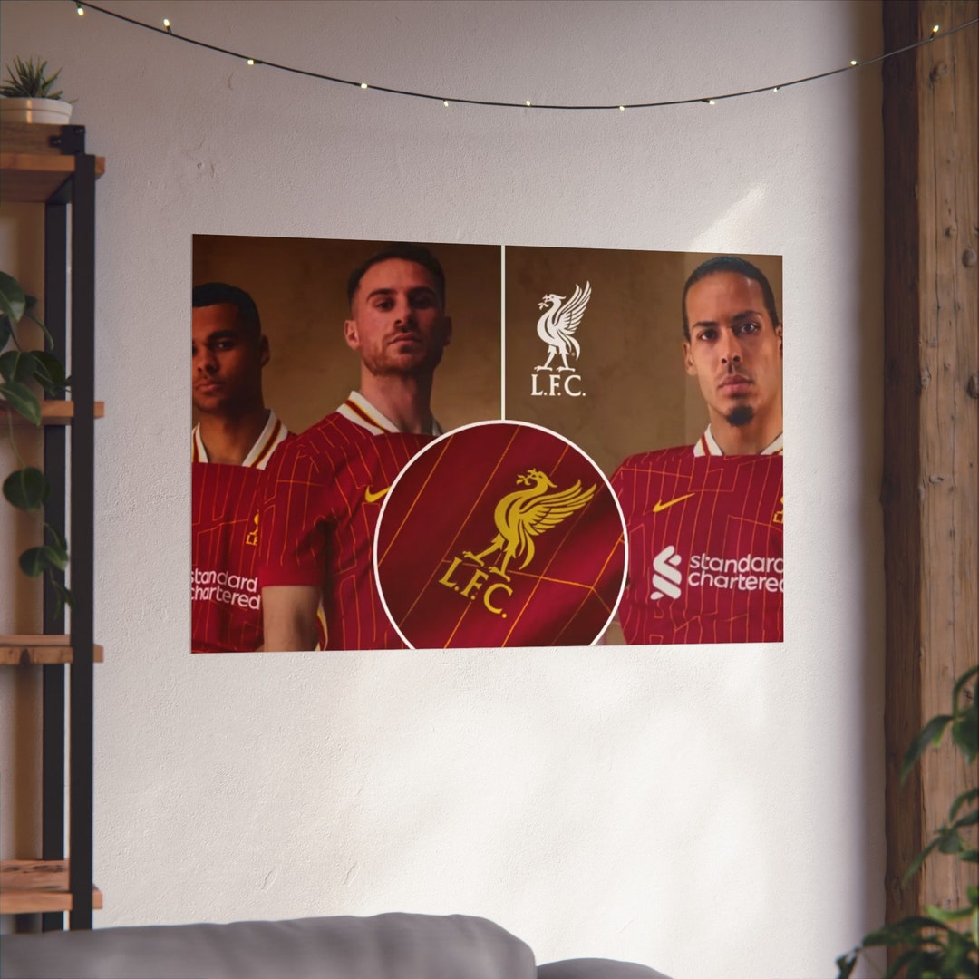 Liverpool FC NEW Kit Poster Virgil Van Dijk Captain. Mac Allister and ...