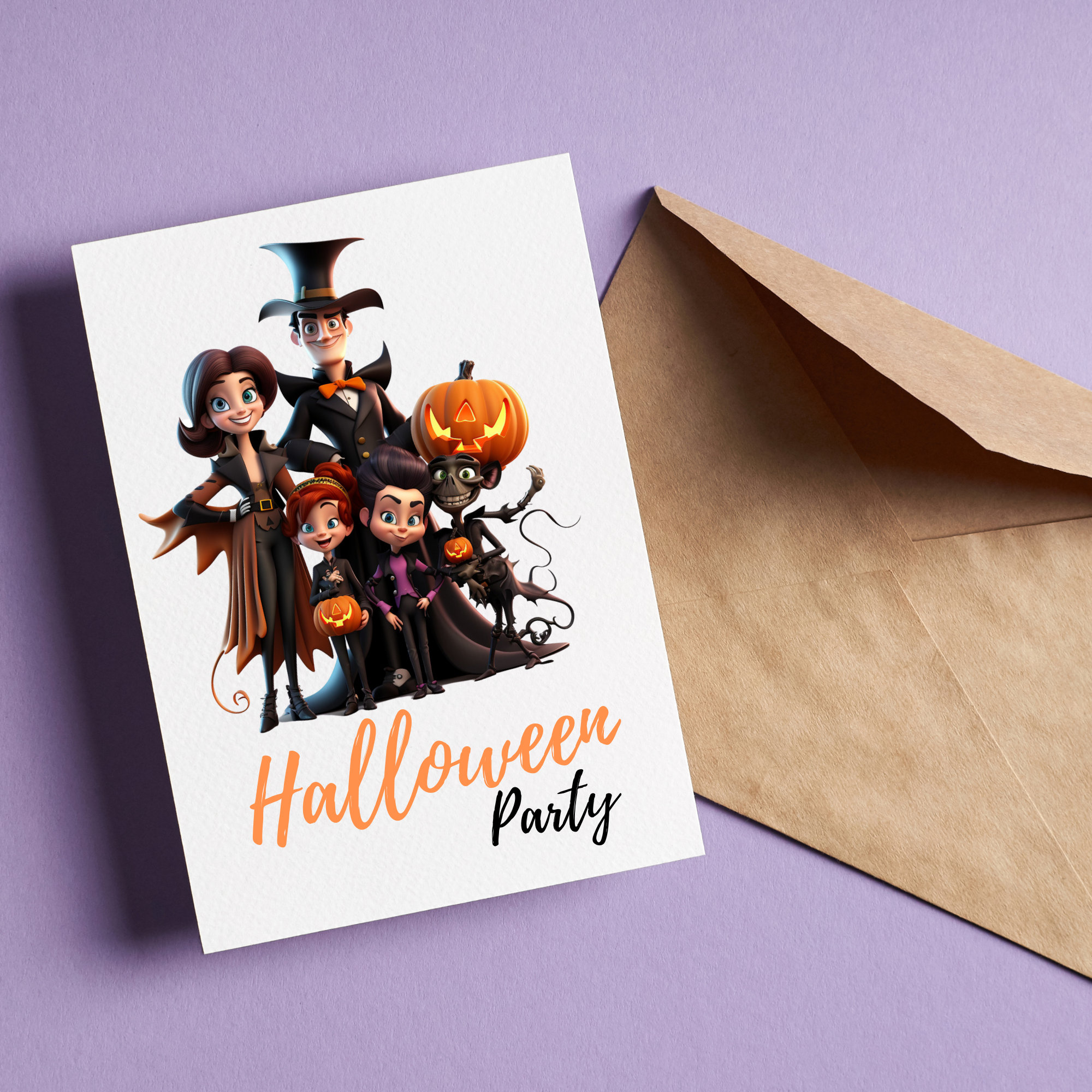 Family Halloween Clipart – Cute Ghost PNG, Custom Portrait (digital ...