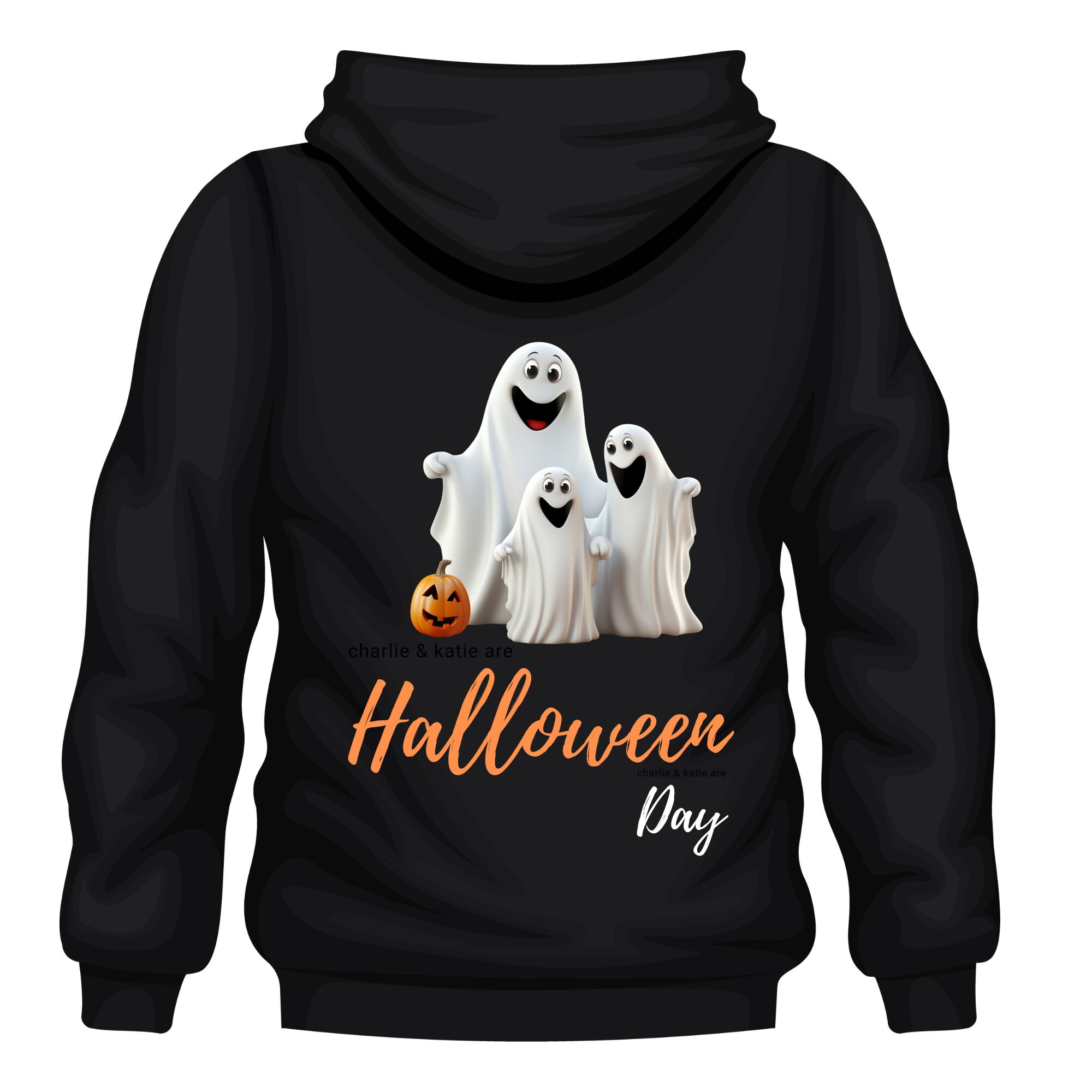 Family Halloween Clipart – Cute Ghost PNG, Custom Portrait (digital ...