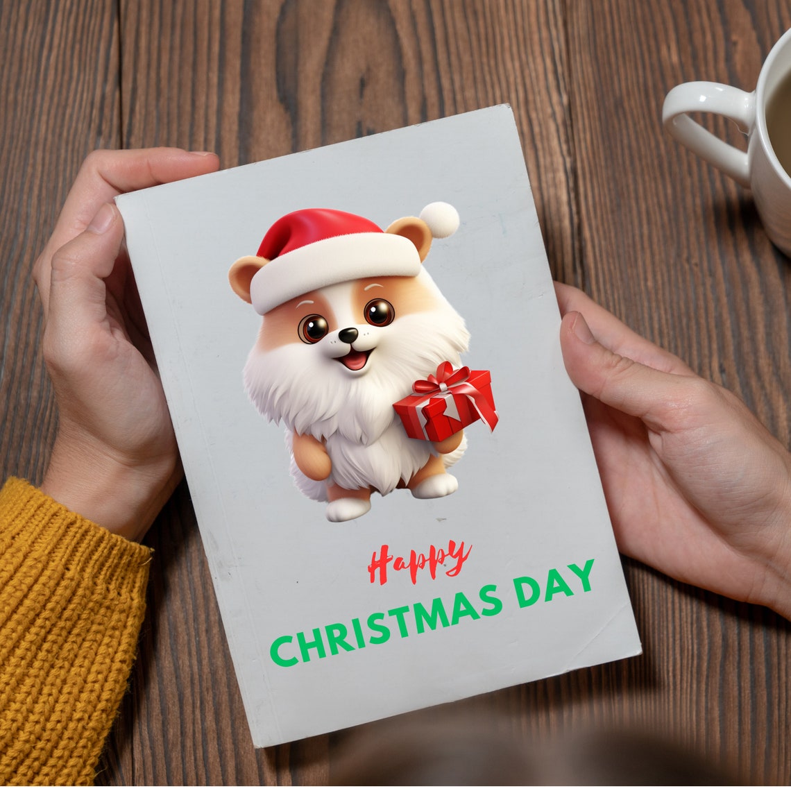 Santa Dog 3D Clipart - PNG - Digital Download - , Dogs and Cats in ...