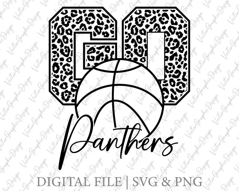 Go Panthers Svg Cheetah Svg Basketball Svg Go Team Svg - Etsy