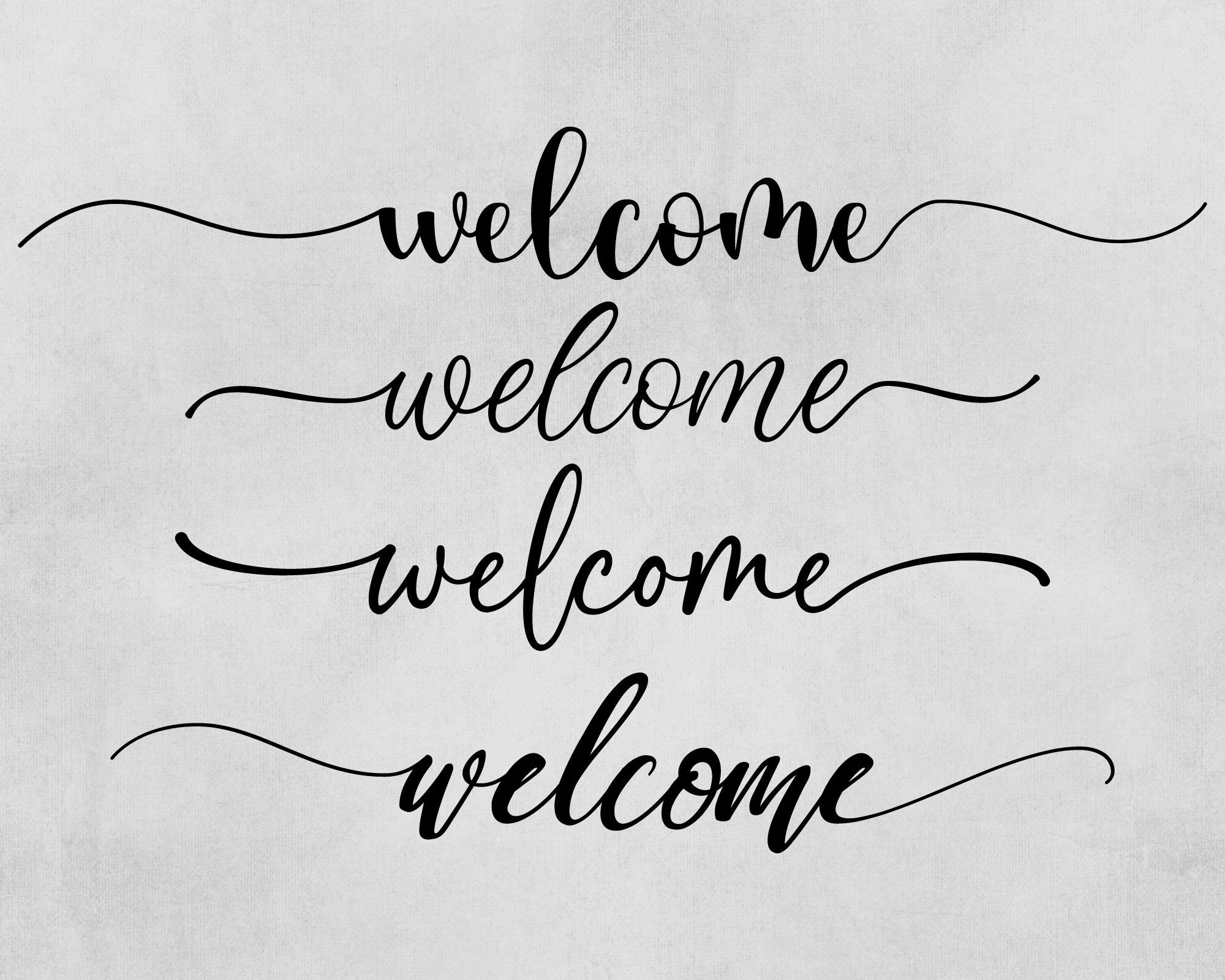 Welcome Svg Téléchargement numérique Svg lettré à la main - Etsy France