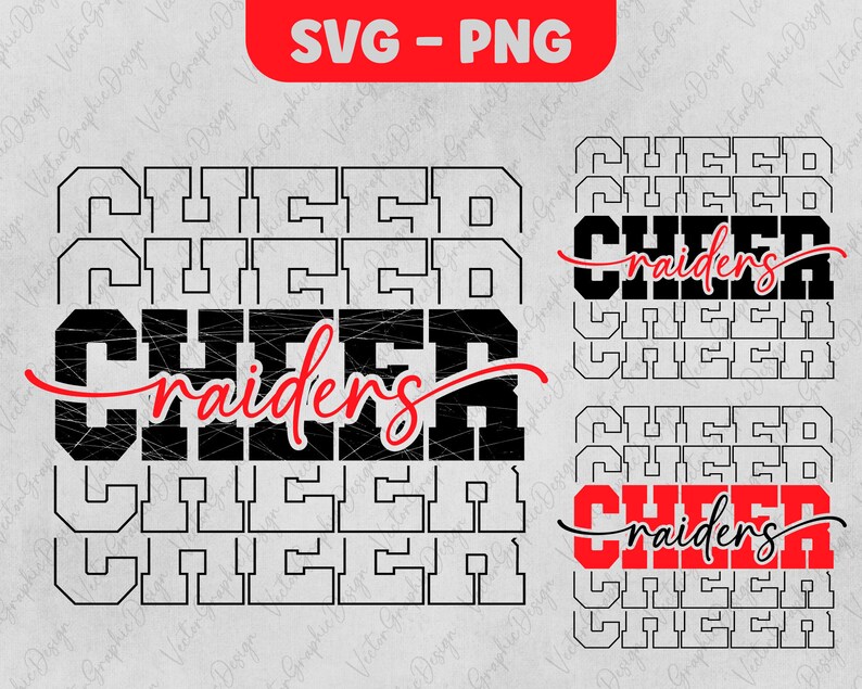 Raiders Cheer Svg Stacked Cheer Svg Digital Download - Etsy