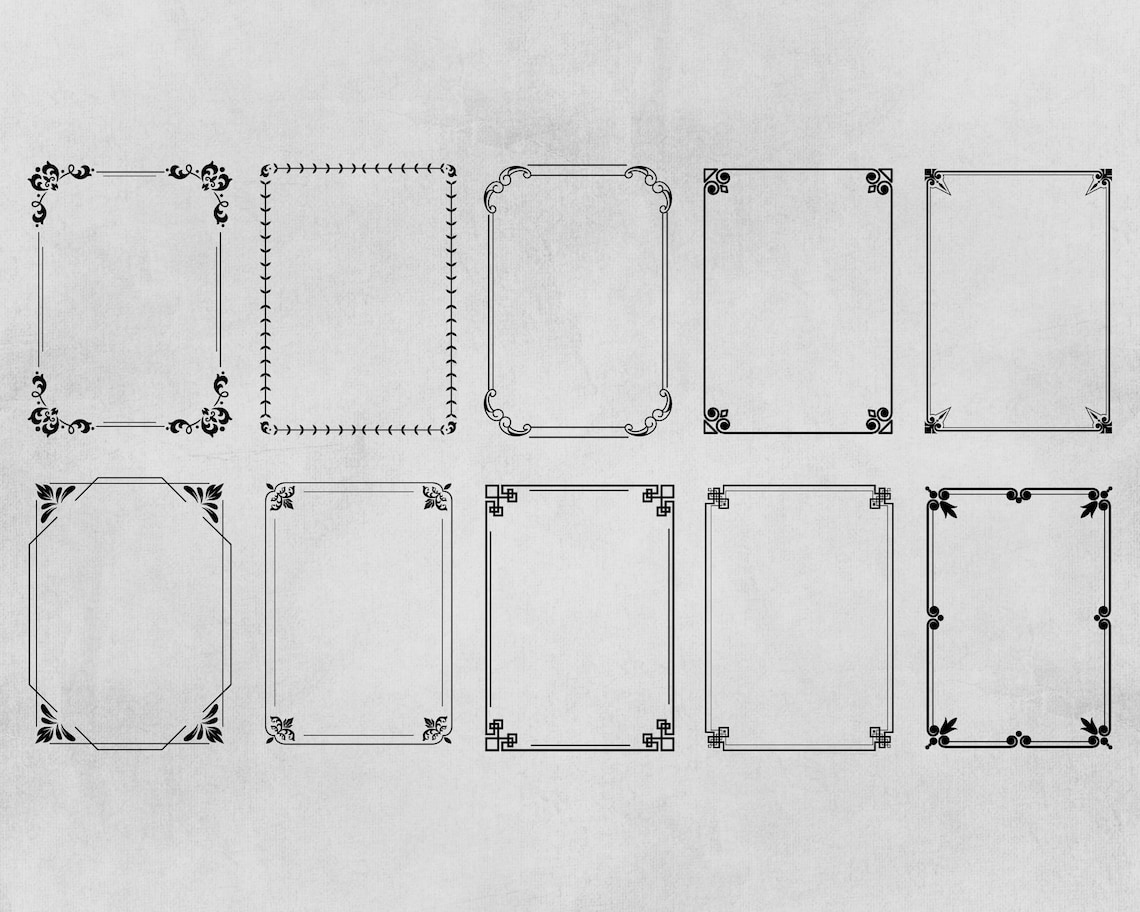 75 Rahmen SVG Bundle Rechteck Rahmen SVG digitaler Download - Etsy Schweiz
