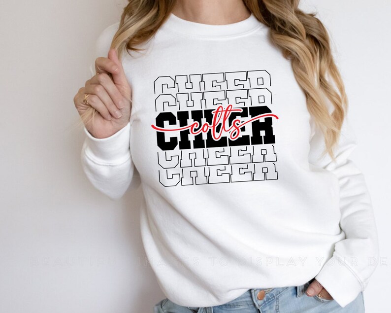 Colts Cheer Svg Stacked Cheer Svg Digital Download Colts - Etsy