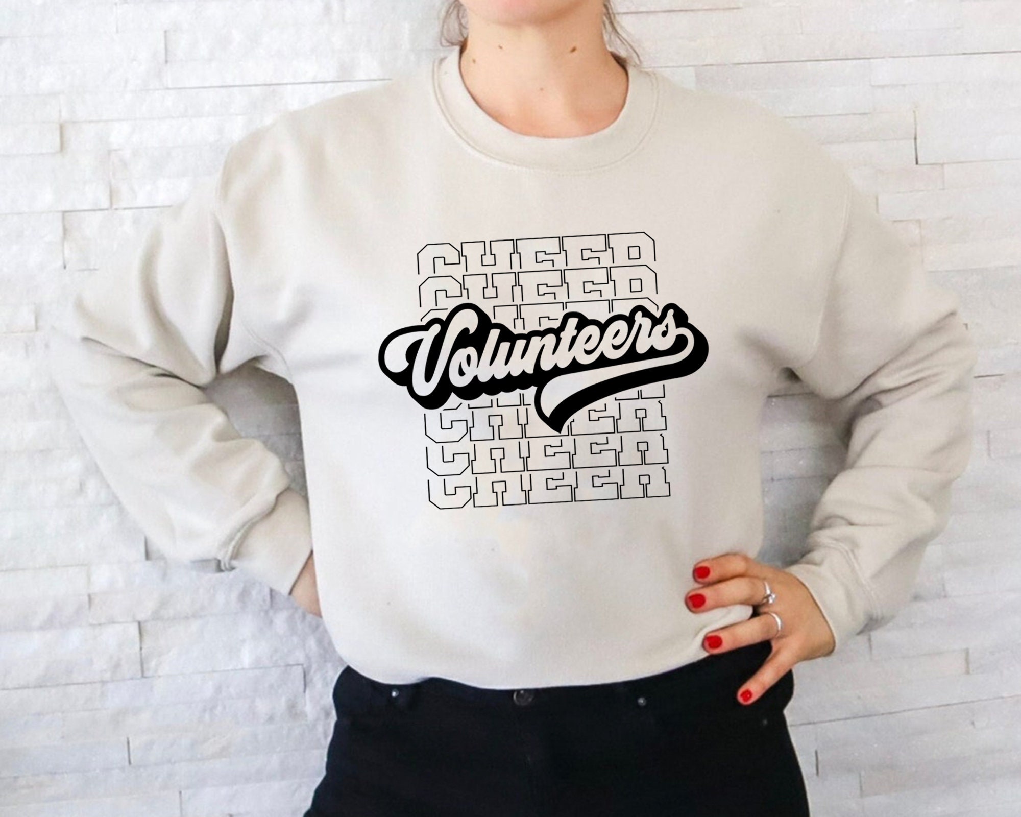 Volunteers Cheer Svg Stacked Cheer svg Retro Volunteers - Etsy México