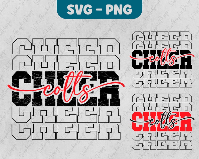Colts Cheer Svg Stacked Cheer Svg Digital Download Colts - Etsy