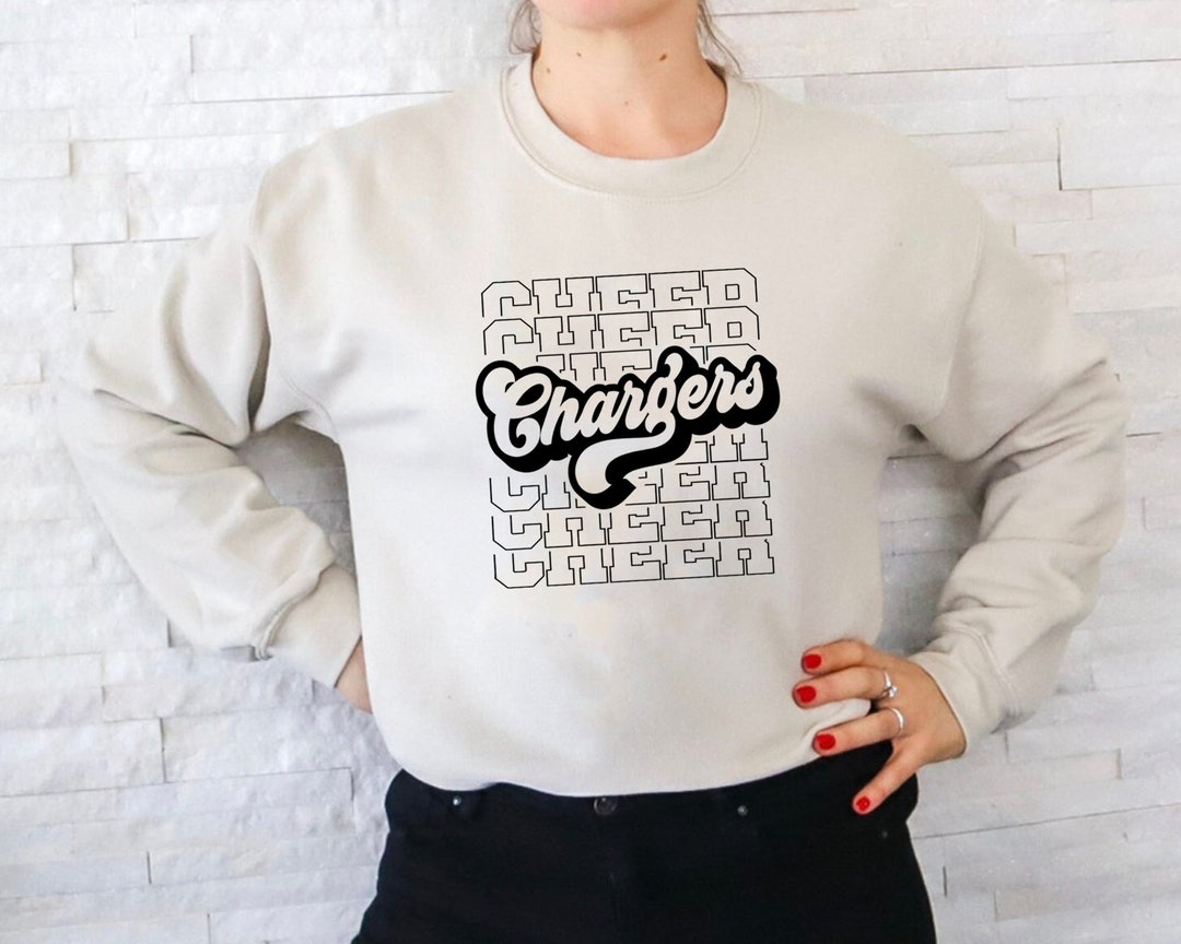 Chargers Cheer Svg Stacked Cheer svg Retro Chargers Mascot - Etsy México