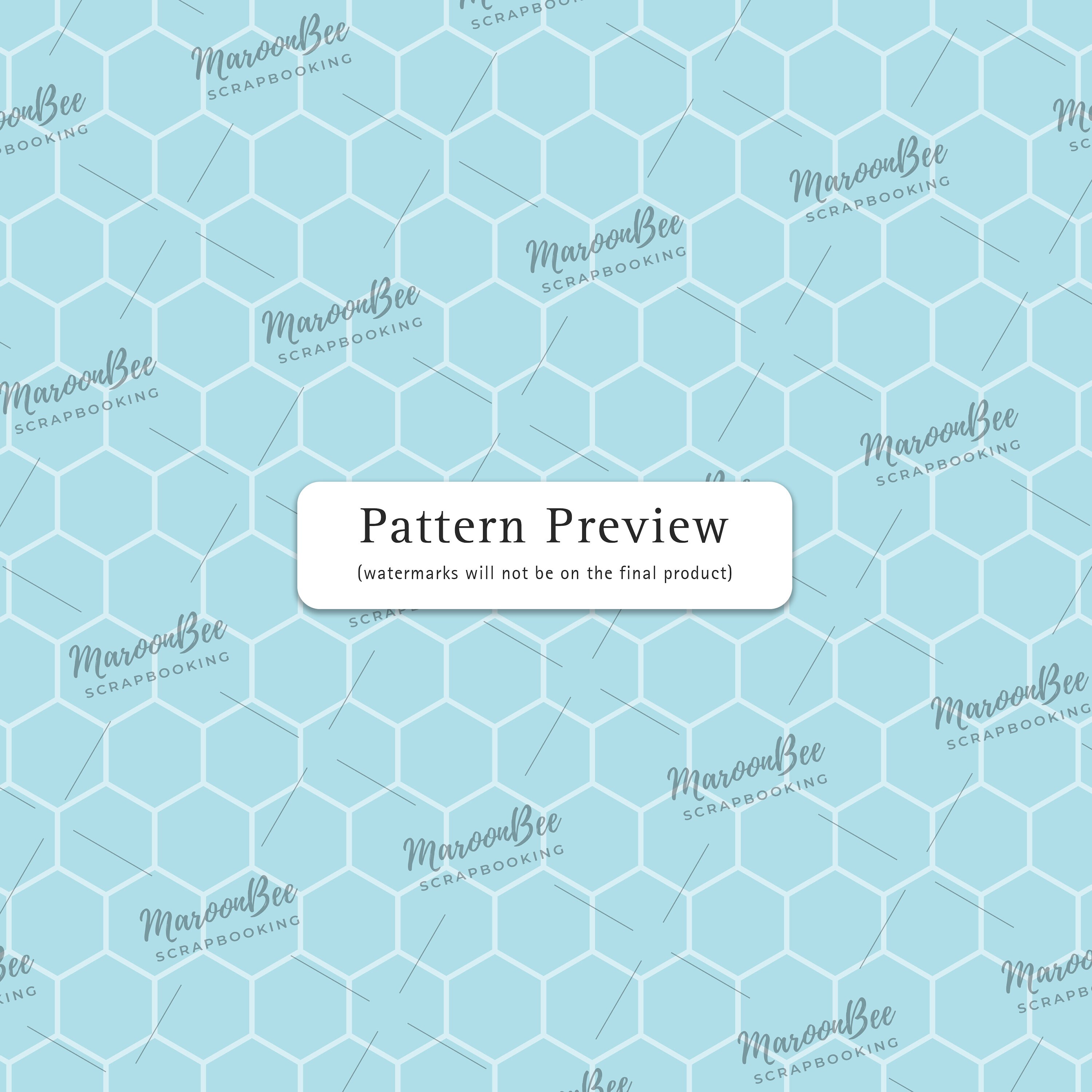 Tinted Large Honeycomb Digital Paper Pack, 100 Digital Papers Bee ...