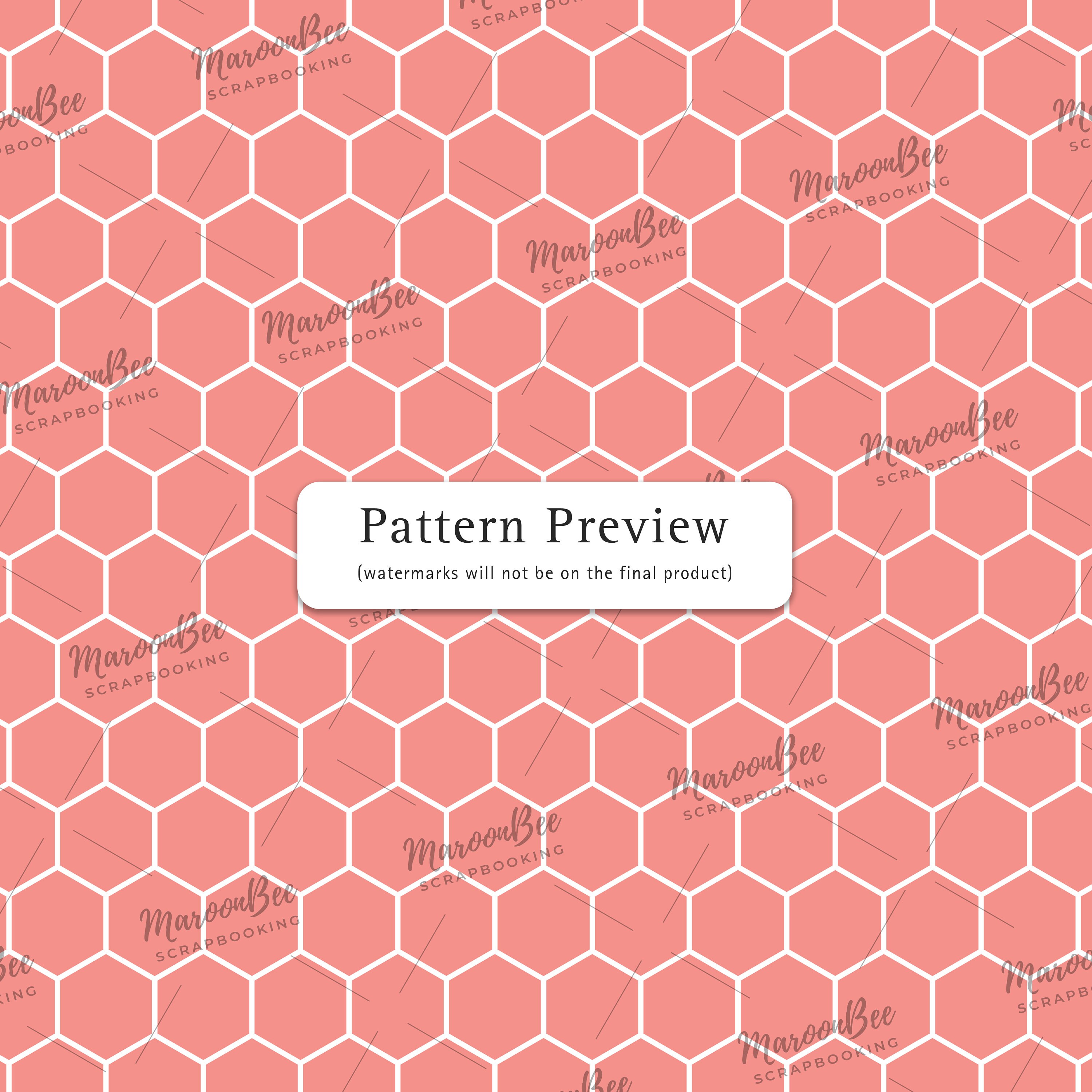 White Large Honeycomb Digital Paper Pack, 100 Digital Papers Bee ...