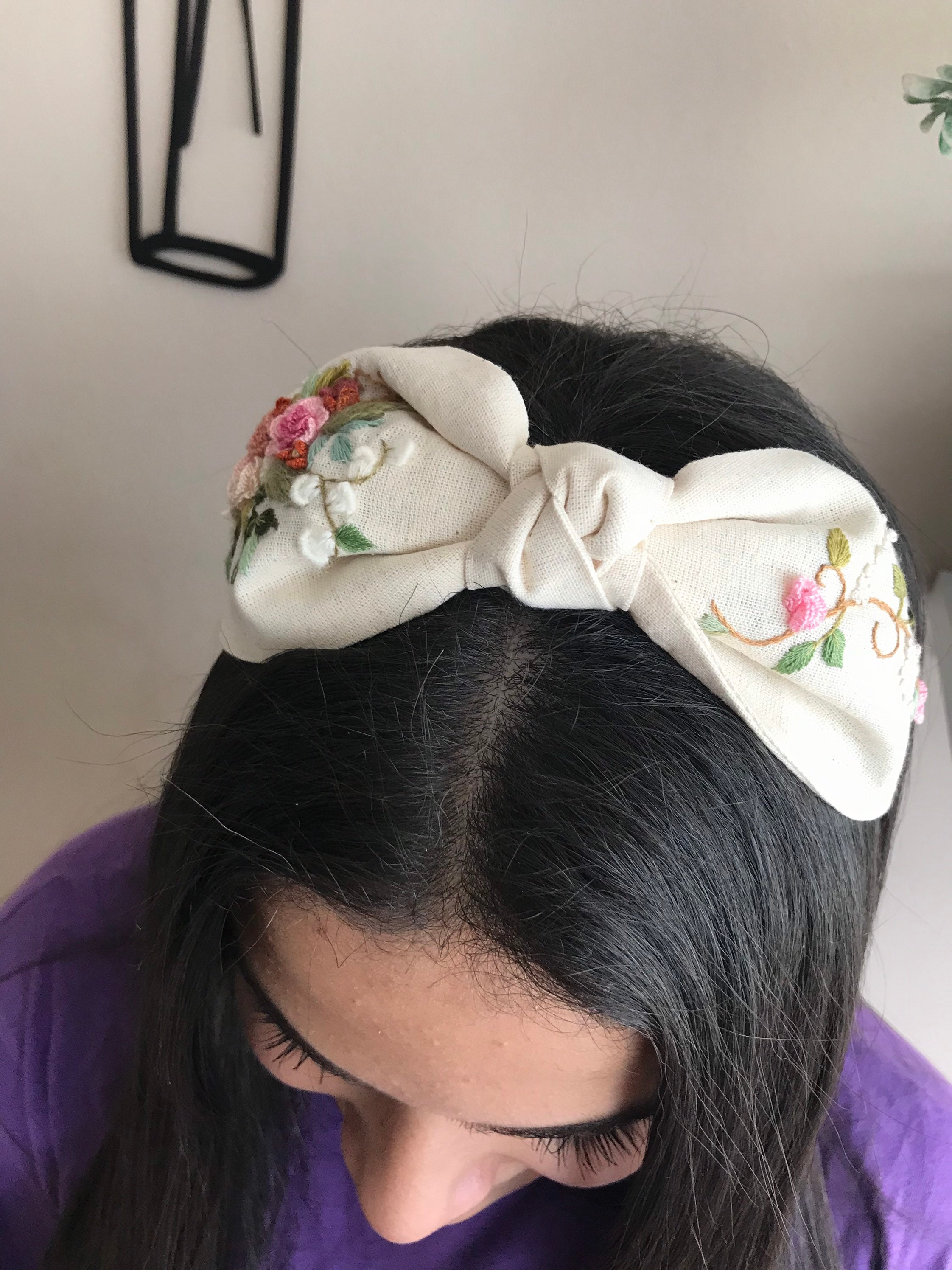 Handmade Headband Handband floral Hand Embroidered Headband. - Etsy