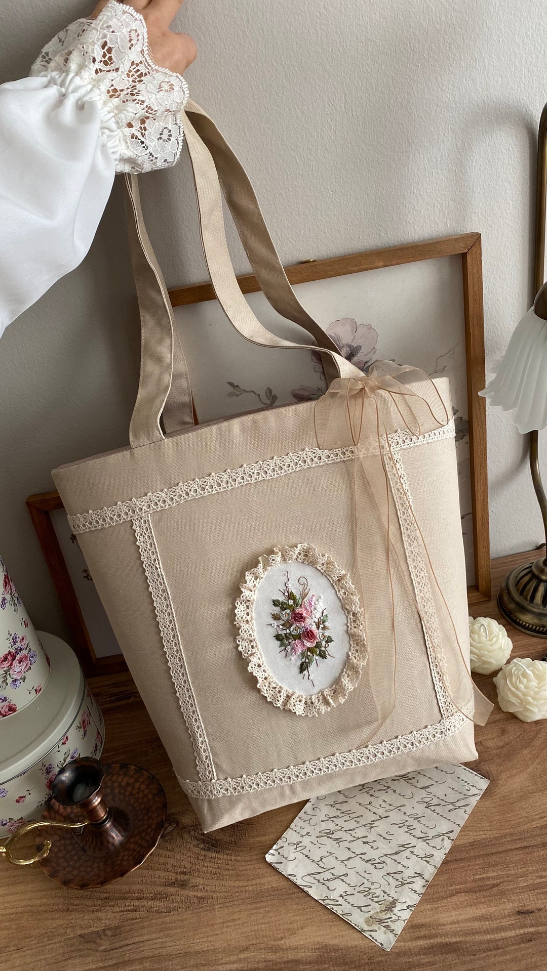 Handmade Embroidered Shoulder Bag - Etsy