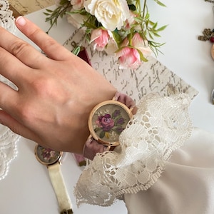 Embroidered Bracelet - Watch Bracelet - Embroidered Cuff - Handmade ...