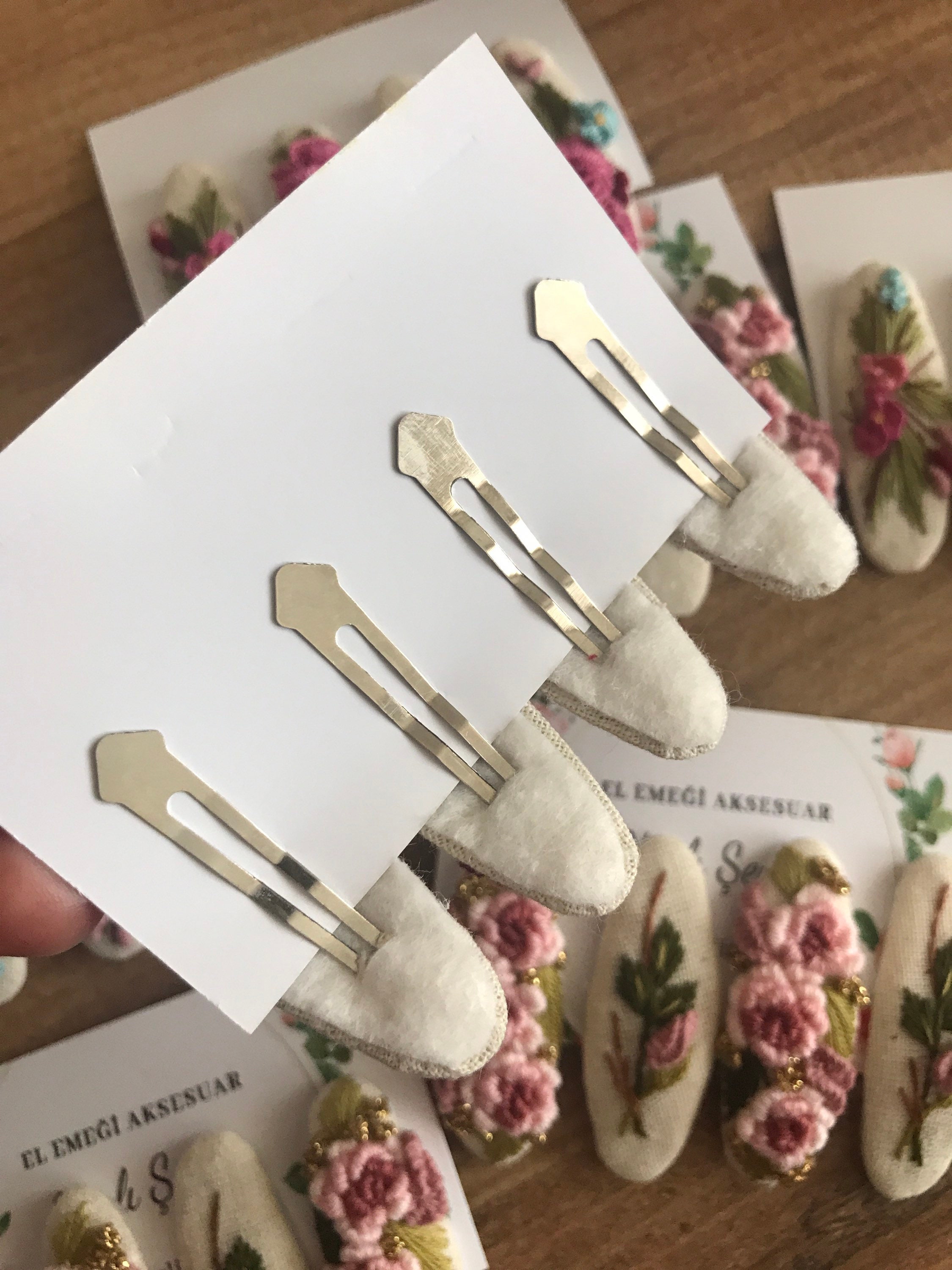 Handmade Embroidered Hair Pins - Hair Clips - Etsy