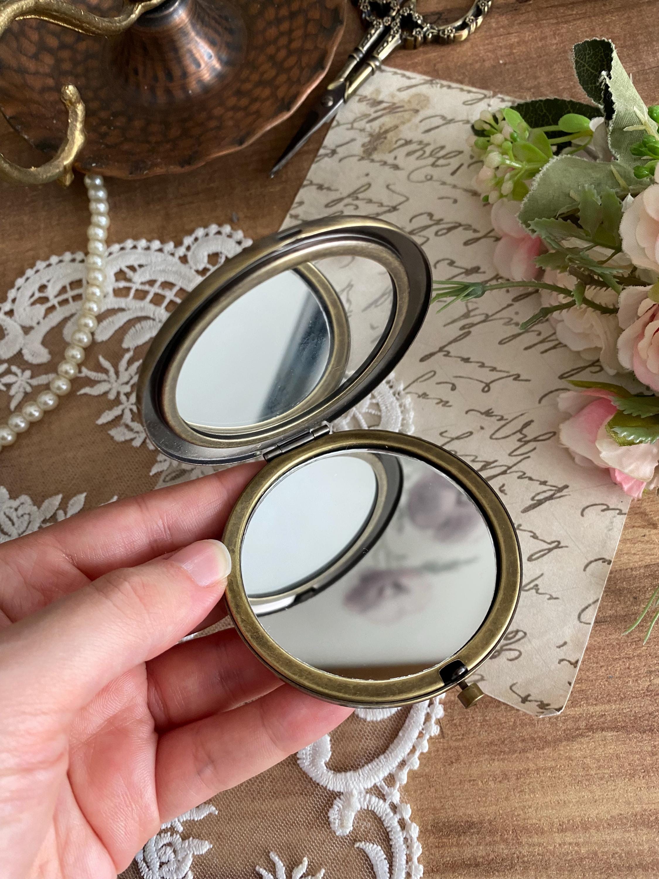 Embroidered Vintage 3D Roses Hand Mirror / Antique Vintage Unique ...