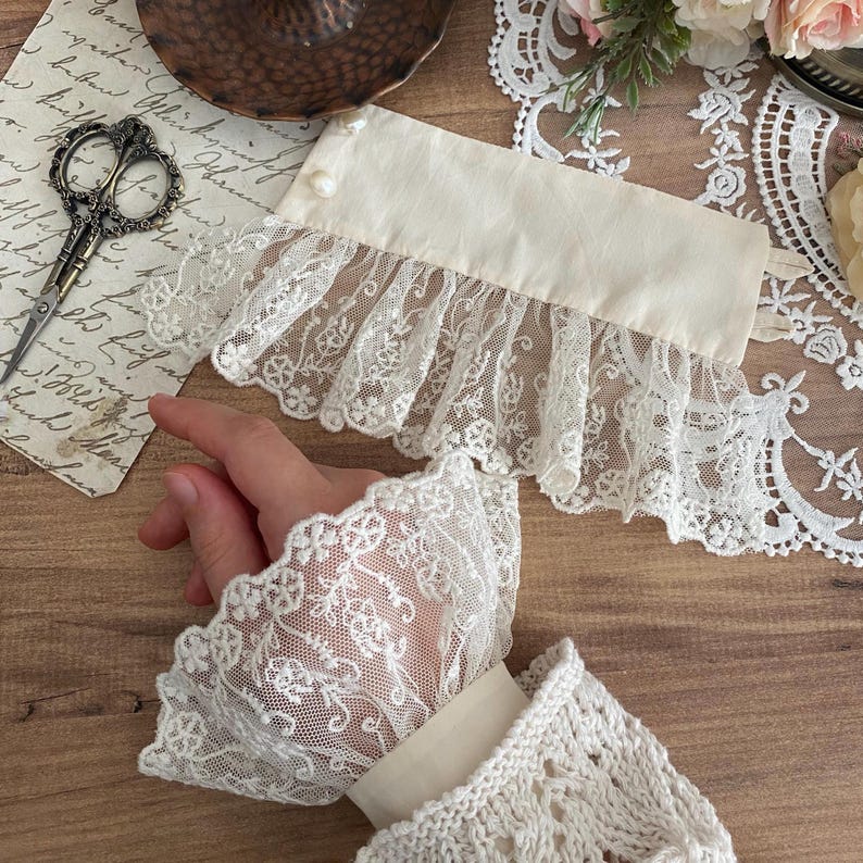 One Pair Lace Cuff - Cuff Bracelet - Bridal Lace Cuff - Vintage ...