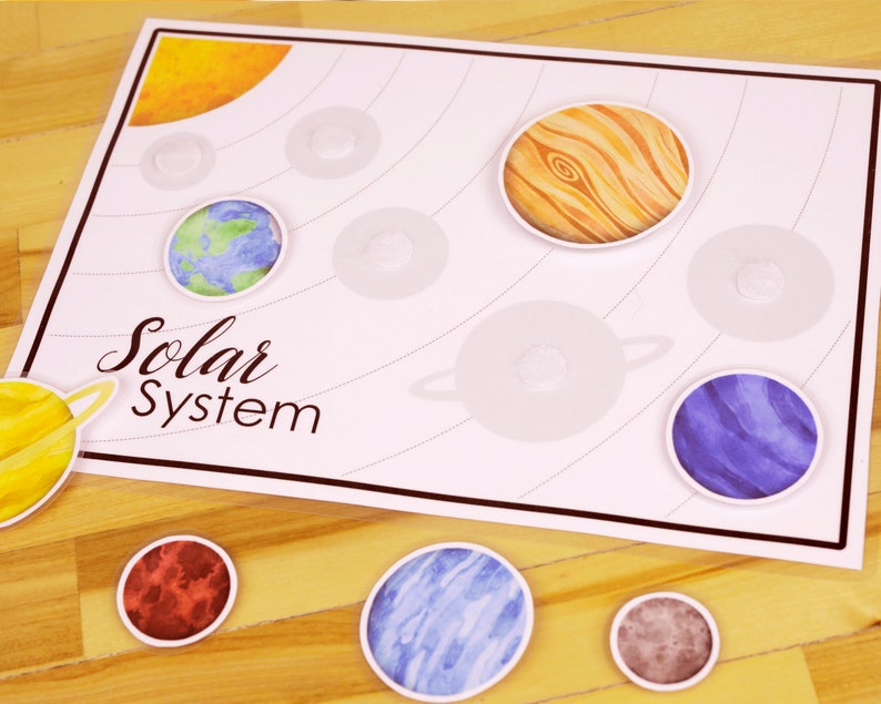 Our Solar System Matching Activity, Preschool Homeschool Printable ...