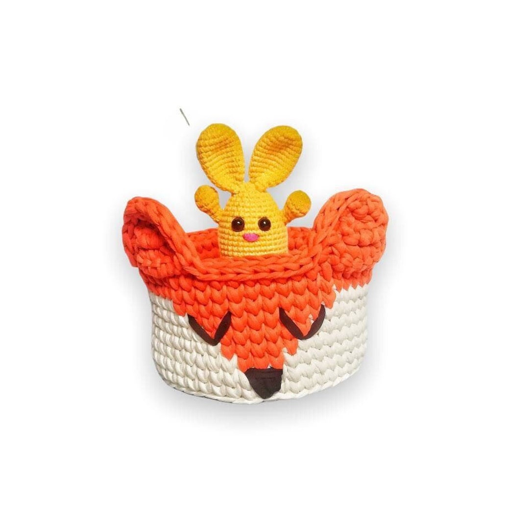 Crochet Animal Fox Basket Pattern, Crochet Patterns, Crochet Animals - Etsy