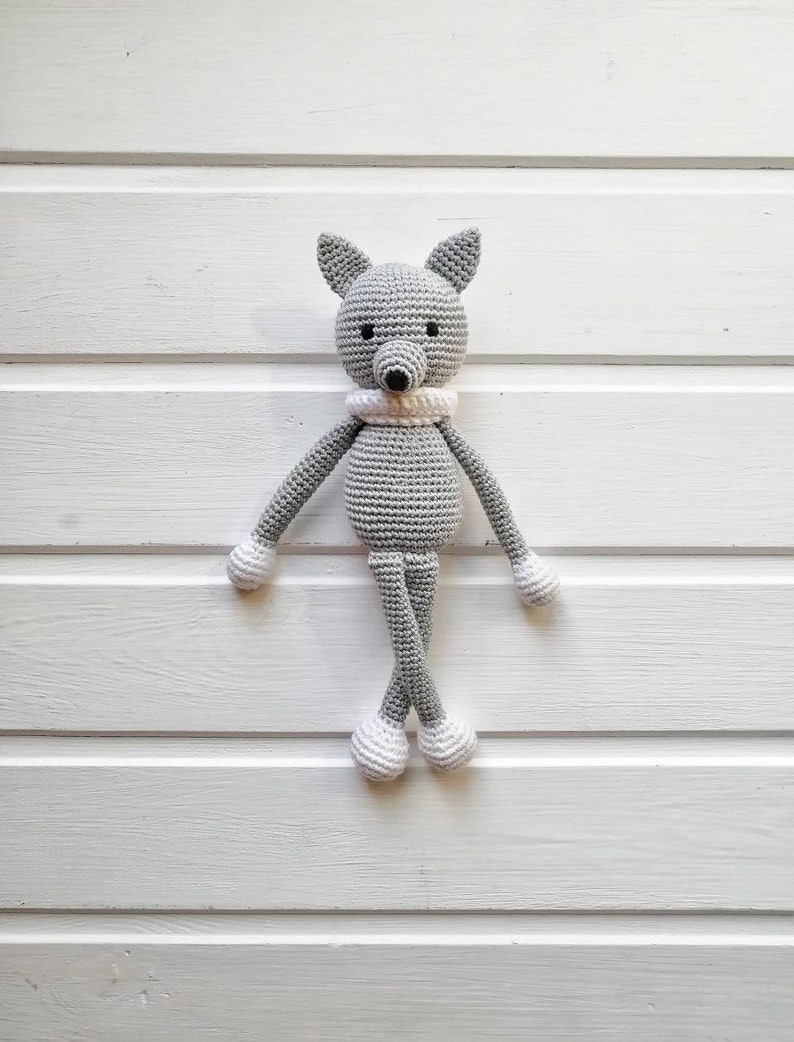 Amigurumi Pattern Wolf, Crochet Wolf Pattern, Pdf Tutorial, Crochet ...