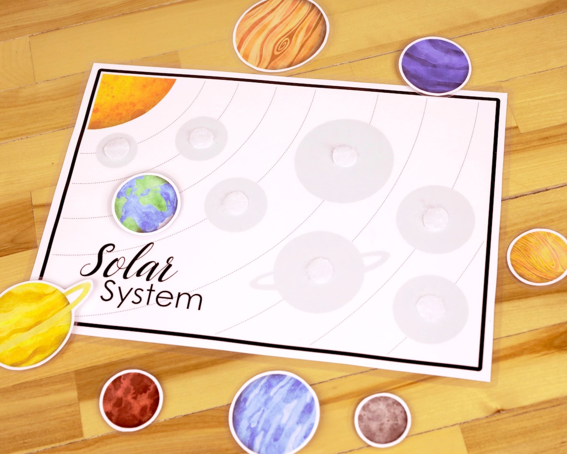 Our Solar System Matching Activity, Preschool Homeschool Printable ...