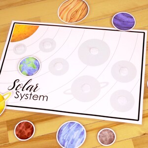 Our Solar System Matching Activity, Preschool Homeschool Printable ...