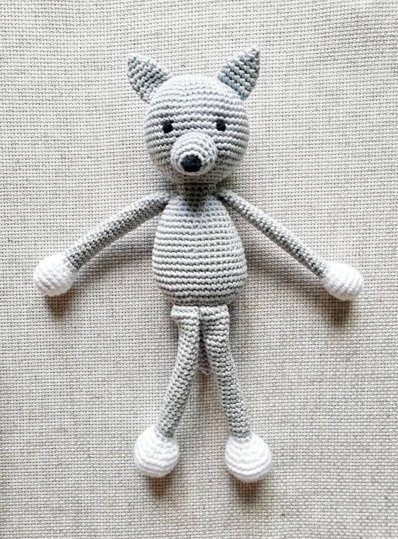 Amigurumi Pattern Wolf, Crochet Wolf Pattern, Pdf Tutorial, Crochet ...