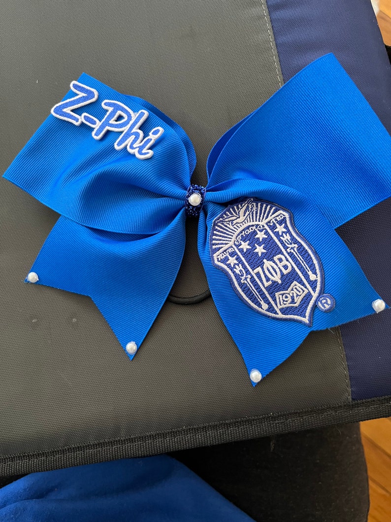 Zeta Phi Beta Inspired Cheer Bow - Etsy