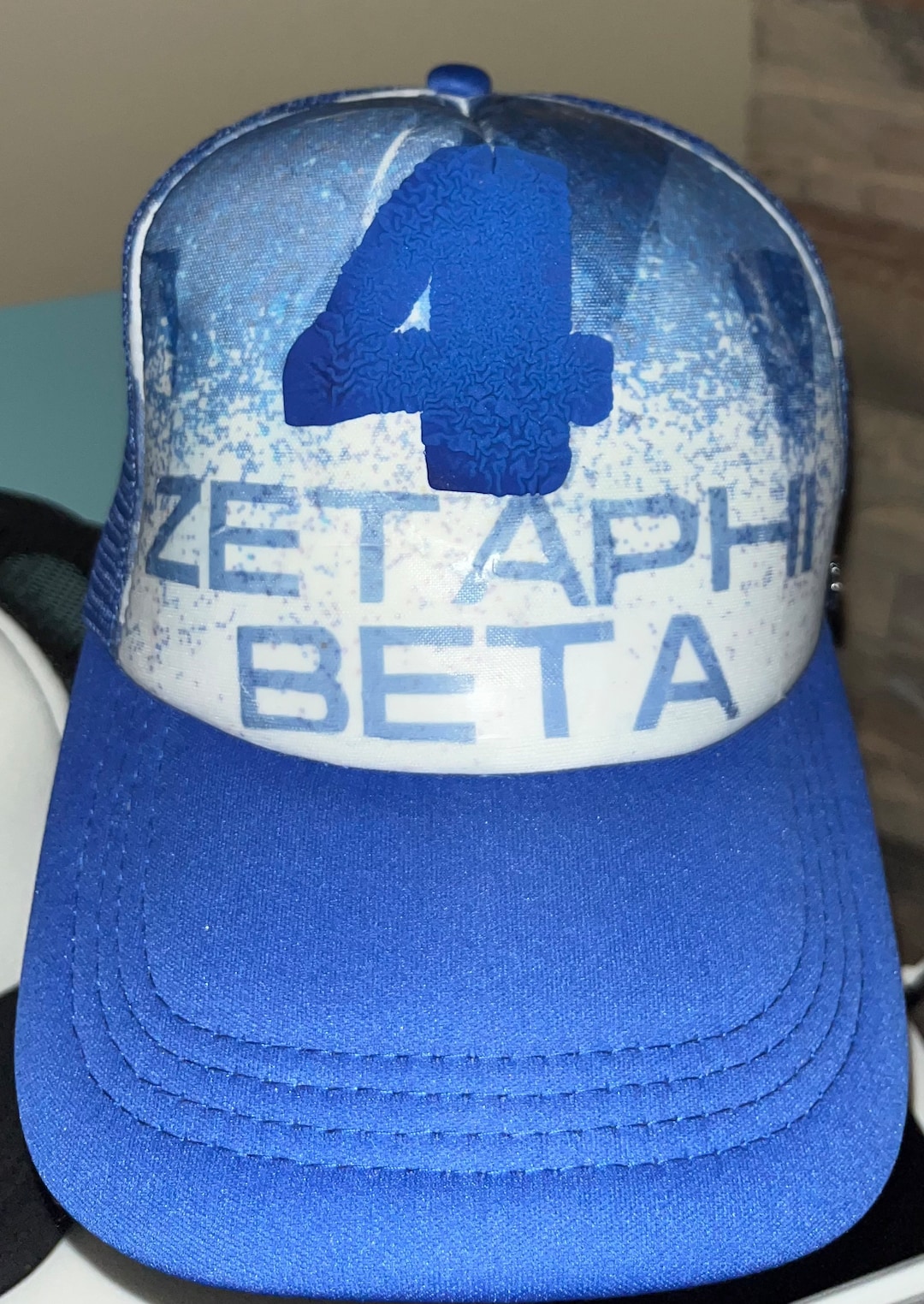 Blue & White Snapback Hat Cap - Etsy