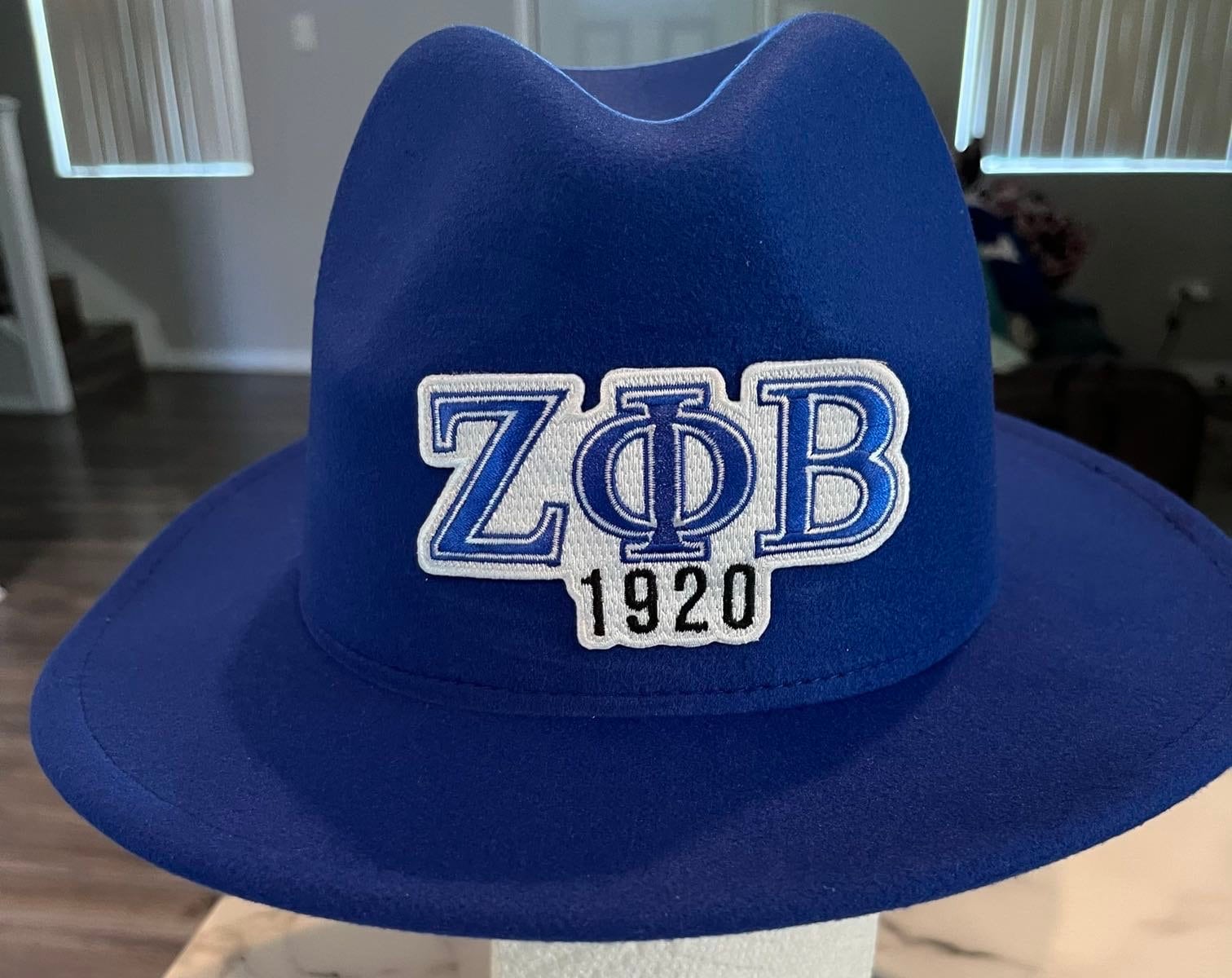 Zeta Phi Beta Inspired Fedora Hat Royal Blue ΖΦΒ 1920 - Etsy
