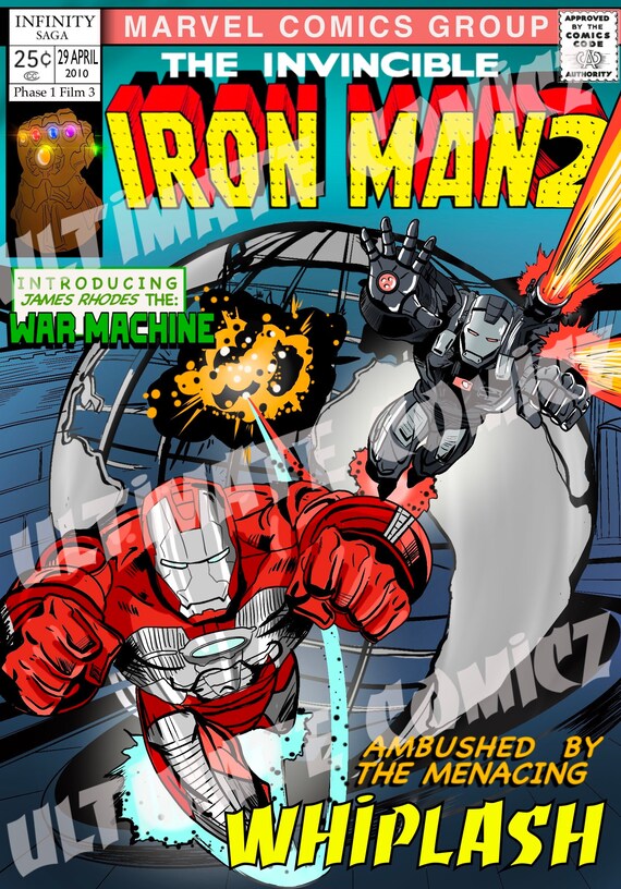 MCU Iron Man 2 Digital Comic Cover - Etsy