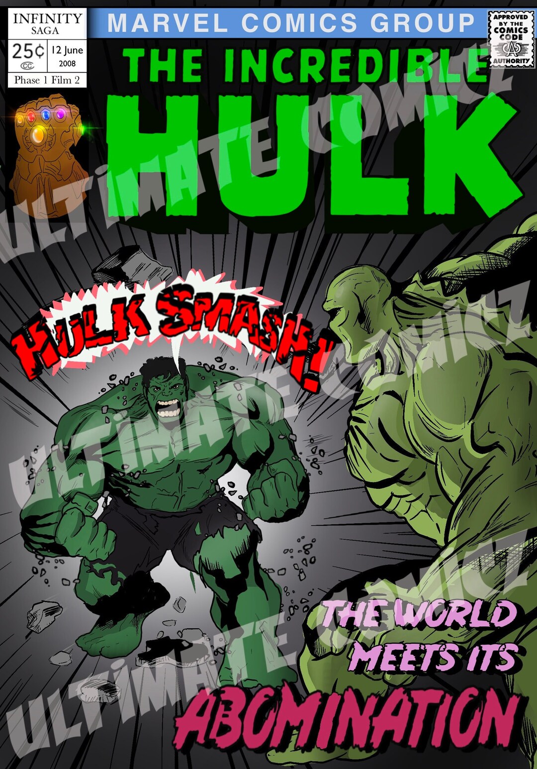 MCU the Incredible Hulk portada del cómic digital fase 1 película 2 ...