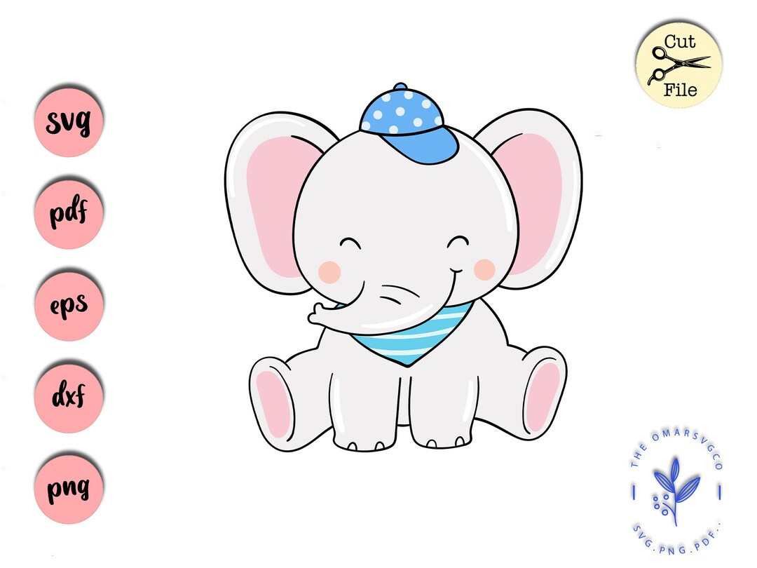 Baby Elephant SVG Cute Elephant Boy Cut File Elephant - Etsy Australia