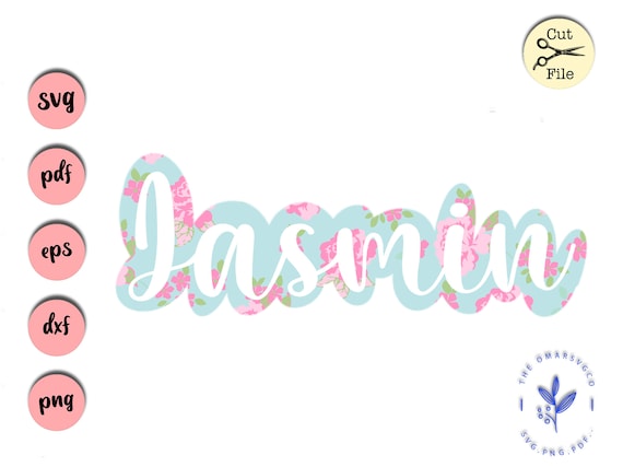 Floral SVG Flower Name Svg Hand Drawn Wildflower Split - Etsy