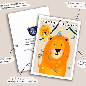 Personalised Lion Birthday Card Kids Birthday Card Jungle Lion Birthday ...