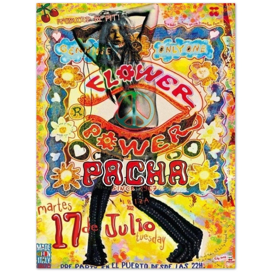 Pacha Nightclub Ibiza Flower Power Poster - Etsy