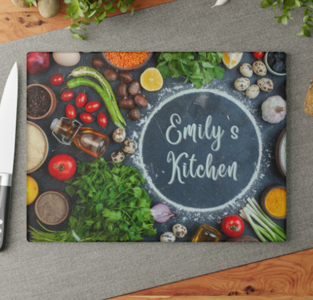 Personalised Large Glass Cutting Board New Home Decor Gift Customised ...