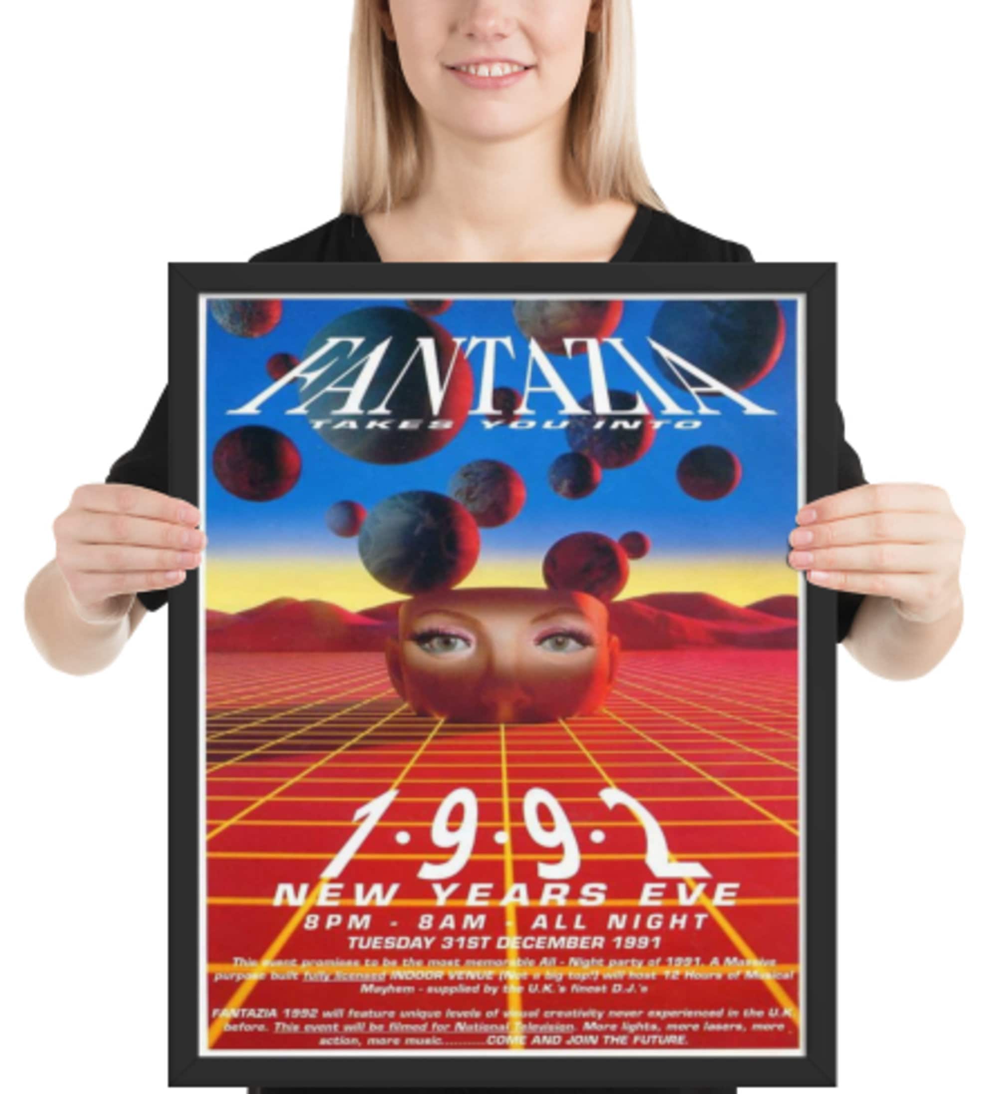 Fantazia 1992 New Year's Eve Rave Poster Old Skool Wall Art - Etsy