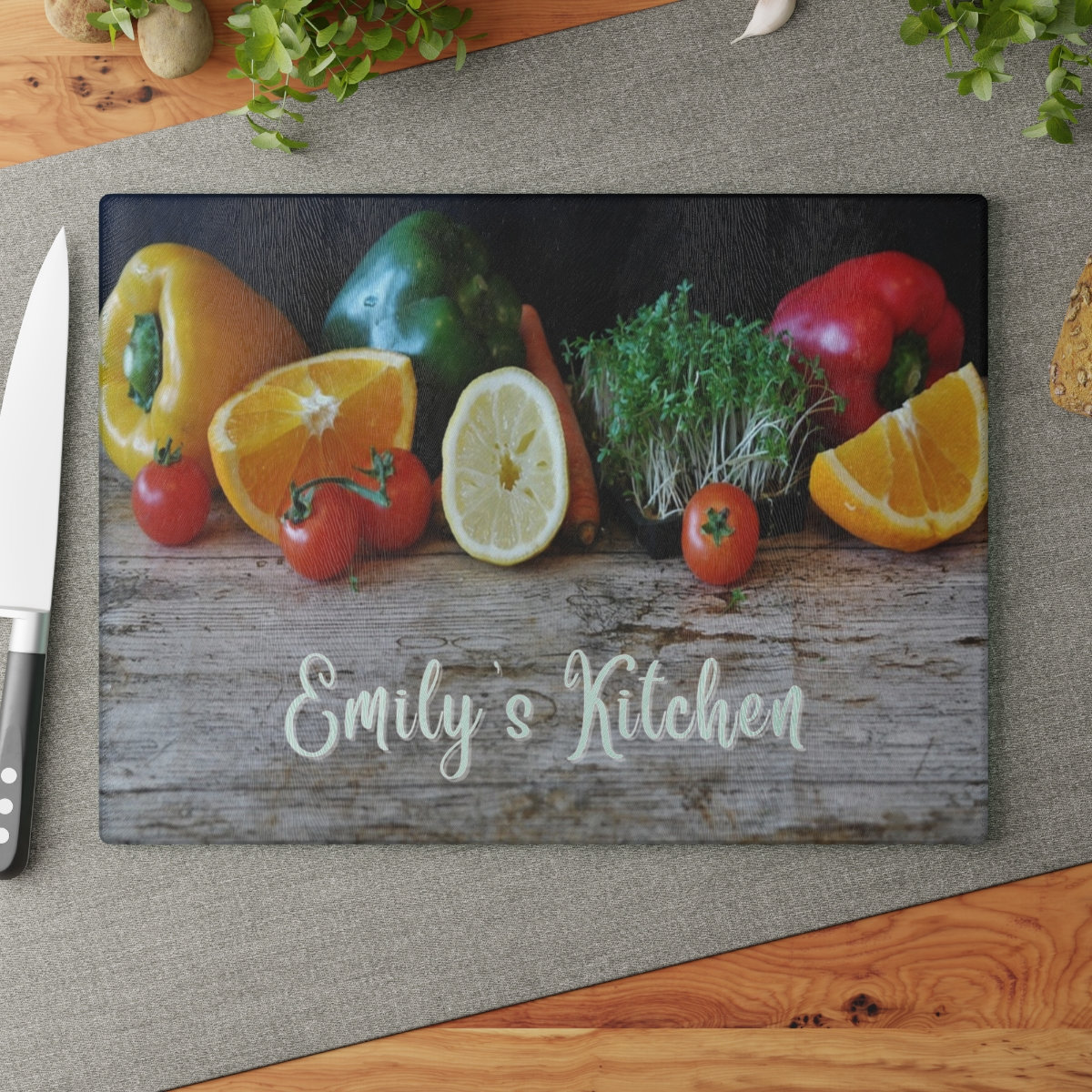 Personalised Large Glass Cutting Board New Home Decor Gift Customised ...