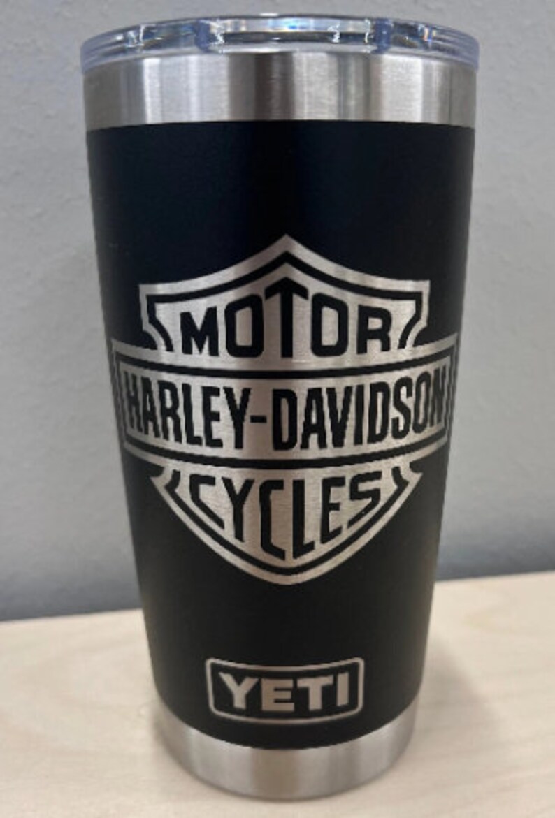 Custom 20oz Laser Engraved Harley Davidson Yeti Etsy