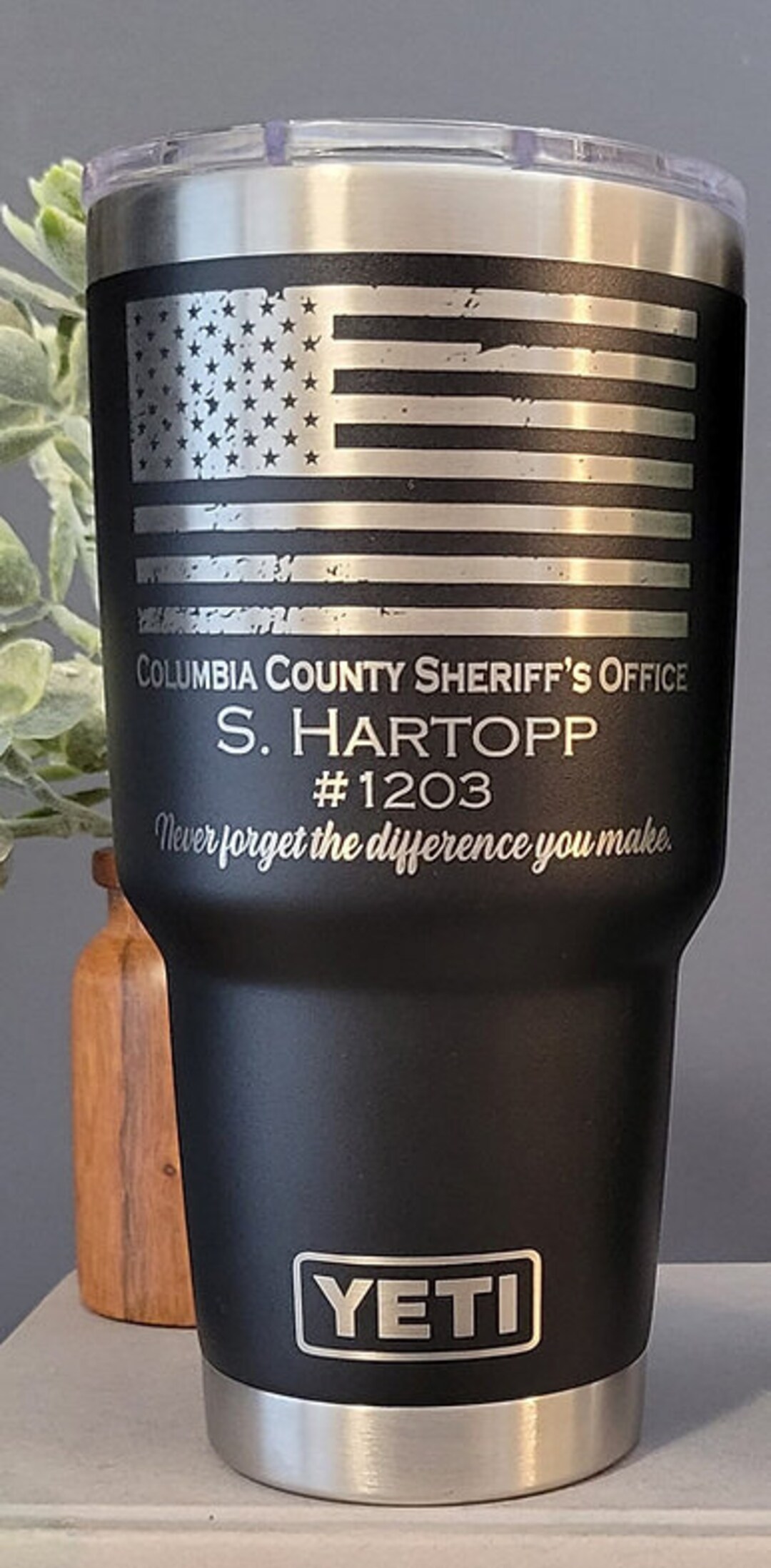 Custom Laser Engraved American Flag Sheriff YETI - Etsy