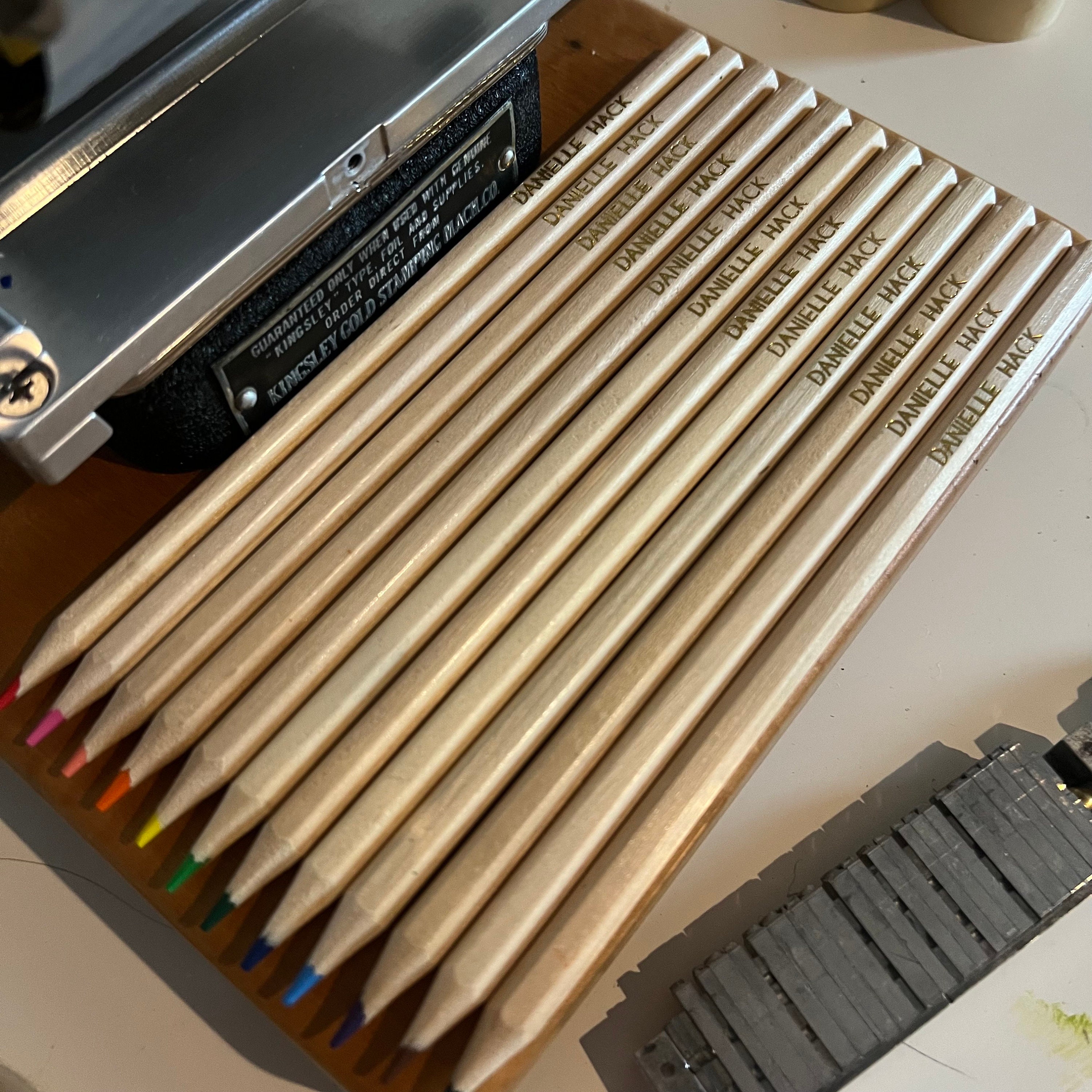 Set of 12 Personalized Colored Pencils Custom Pencil Set School ...