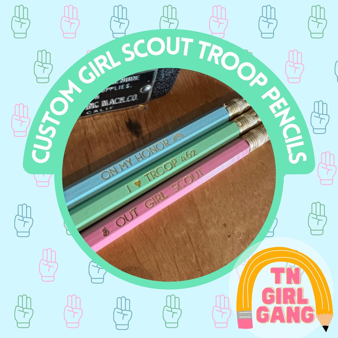 Custom Girl Scout Troop Pencils on My Honor Girl Scout Gift peace Out ...