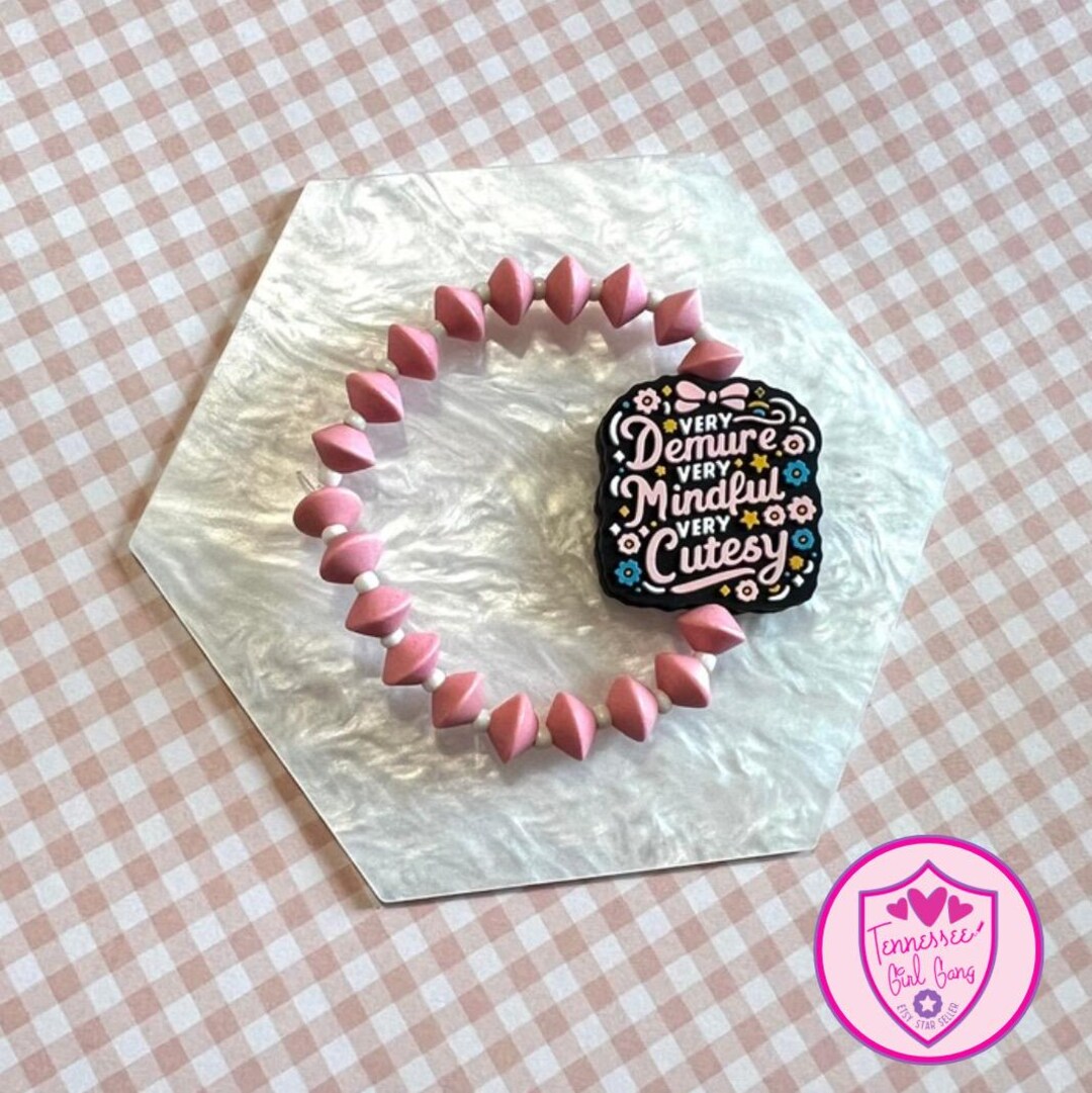 Very Demure Very Mindful Very Cutesy Bracelet - Tiktok Trend Bracelet ...