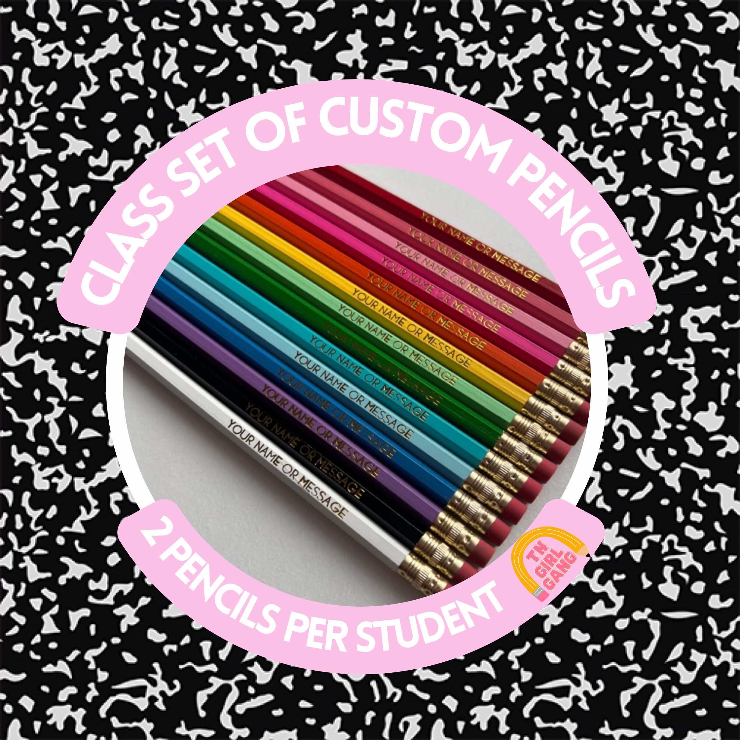 Class Set of Custom Pencils Pencil Party Favors Teacher to Student Gift ...