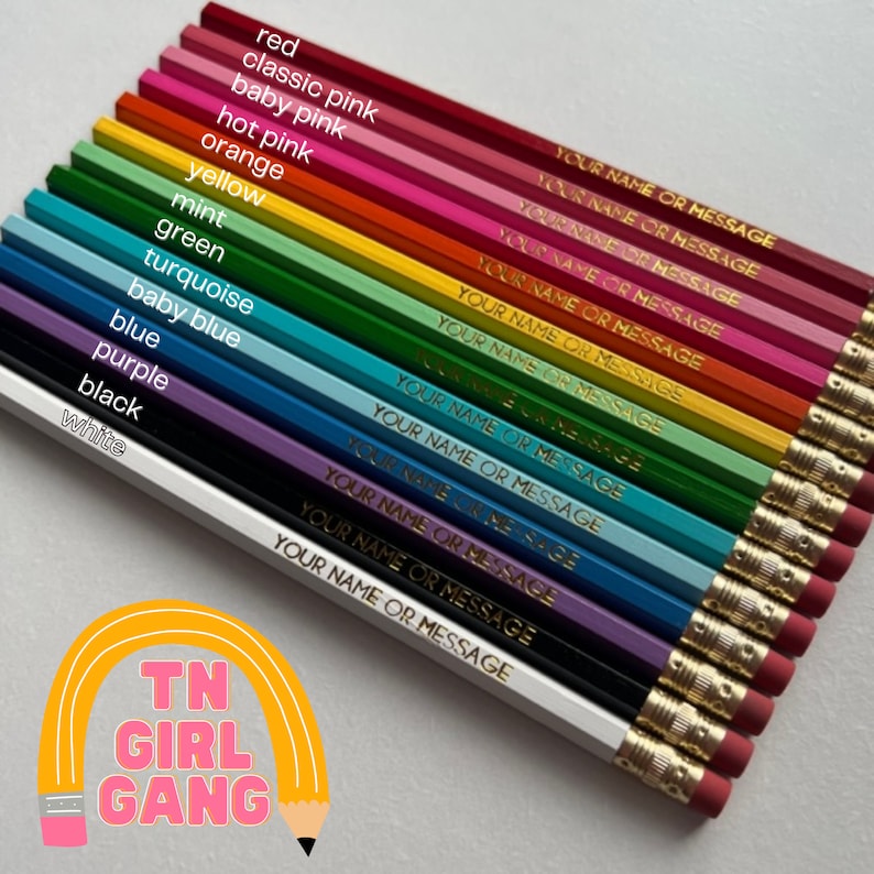 Class Set of Custom Pencils Pencil Party Favors Teacher to Student Gift ...