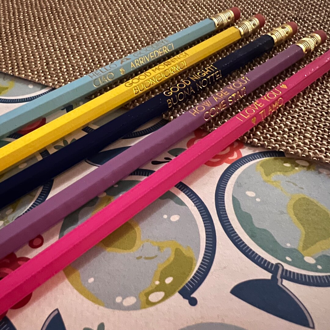 World Traveler Pencil Set - Bilingual Pencils - Dual Language Pencils ...